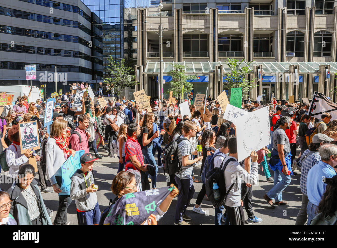 TORONTO, ONTARIO, CANADA - SEPTEMBER 27, 2019: 'Fridays for Future ...