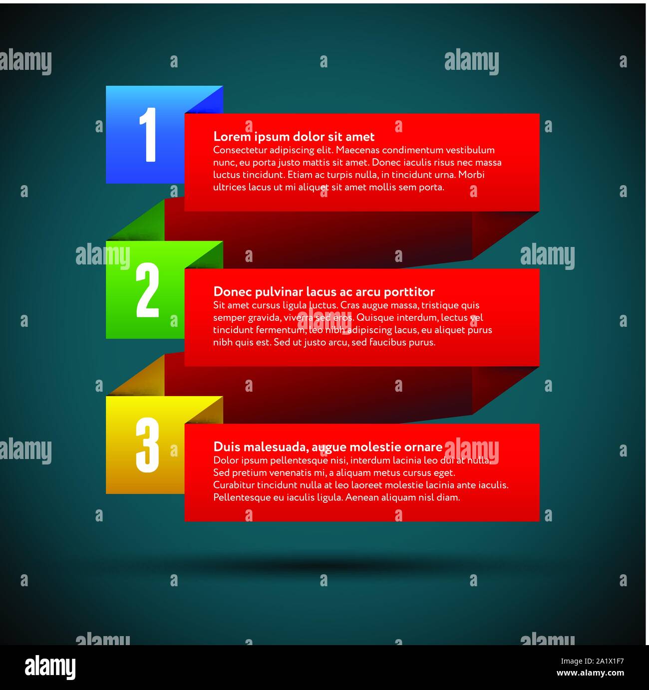 Infographic with ribbons and colored numbers Stock Vector Image & Art ...