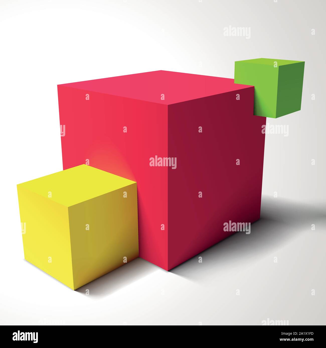 Colorful cube composition rainbow Stock Vector Images - Alamy