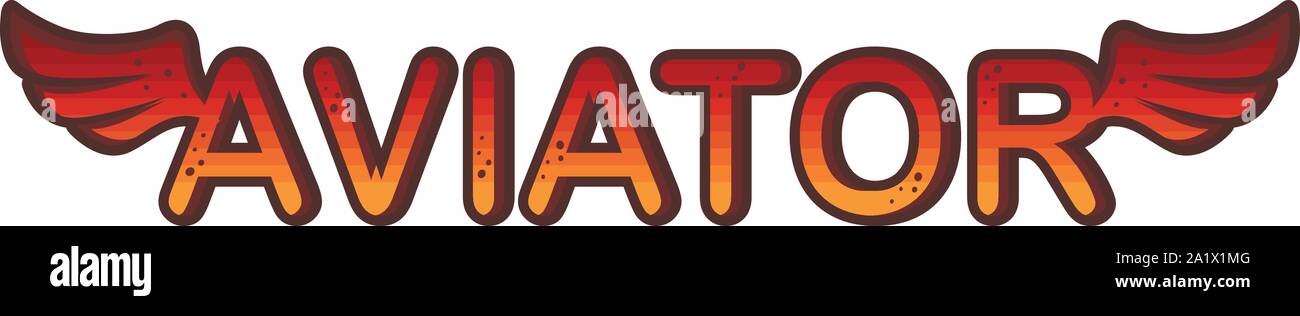 aviator logo sign icon theme red wing vector Stock Vector Image & Art ...