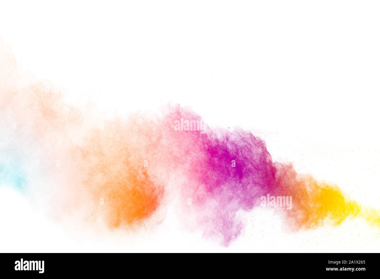 Colorful background of pastel powder explosion.Multi colored dust ...