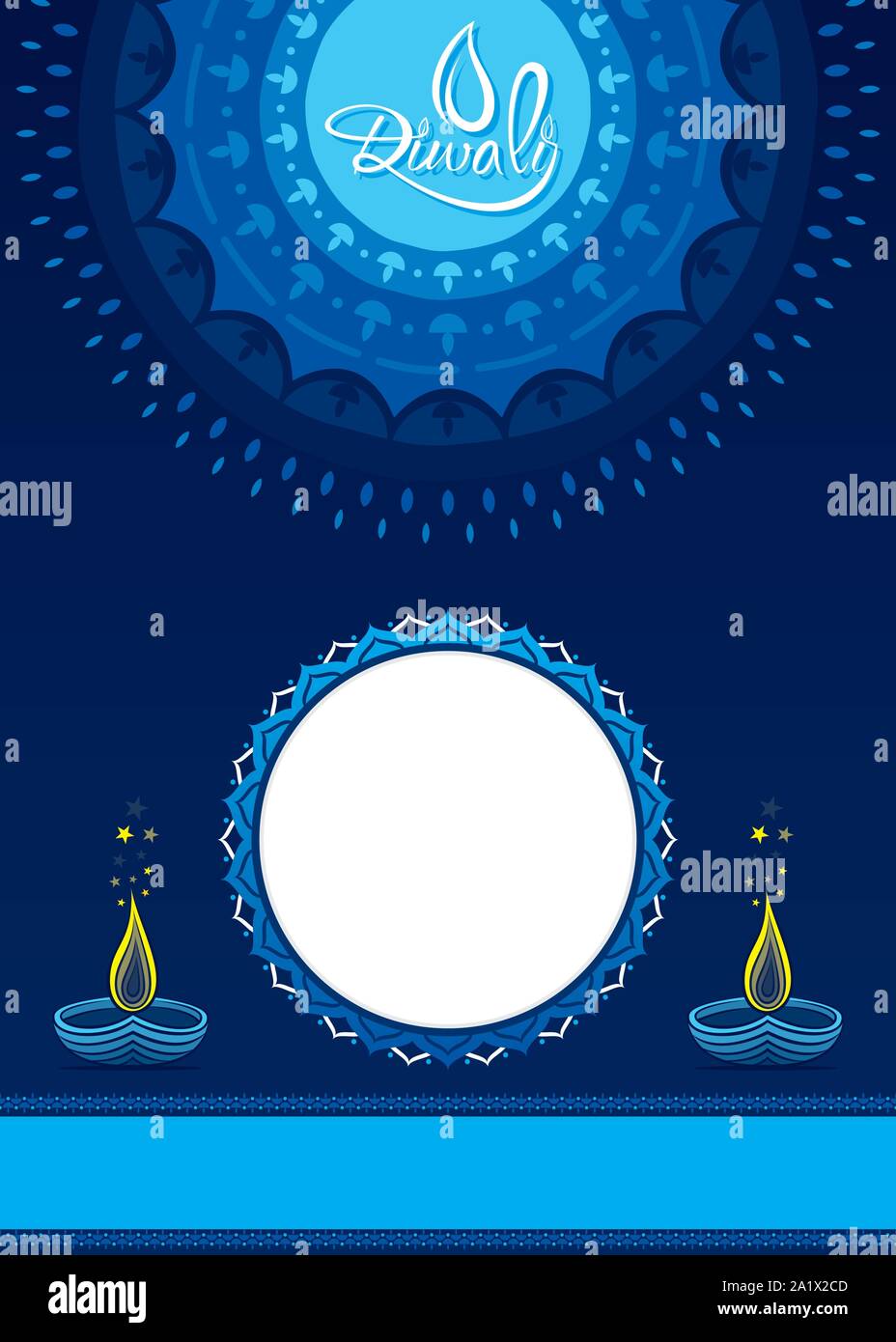 Diwali festival of light in india. creative diwali greeting card design ...