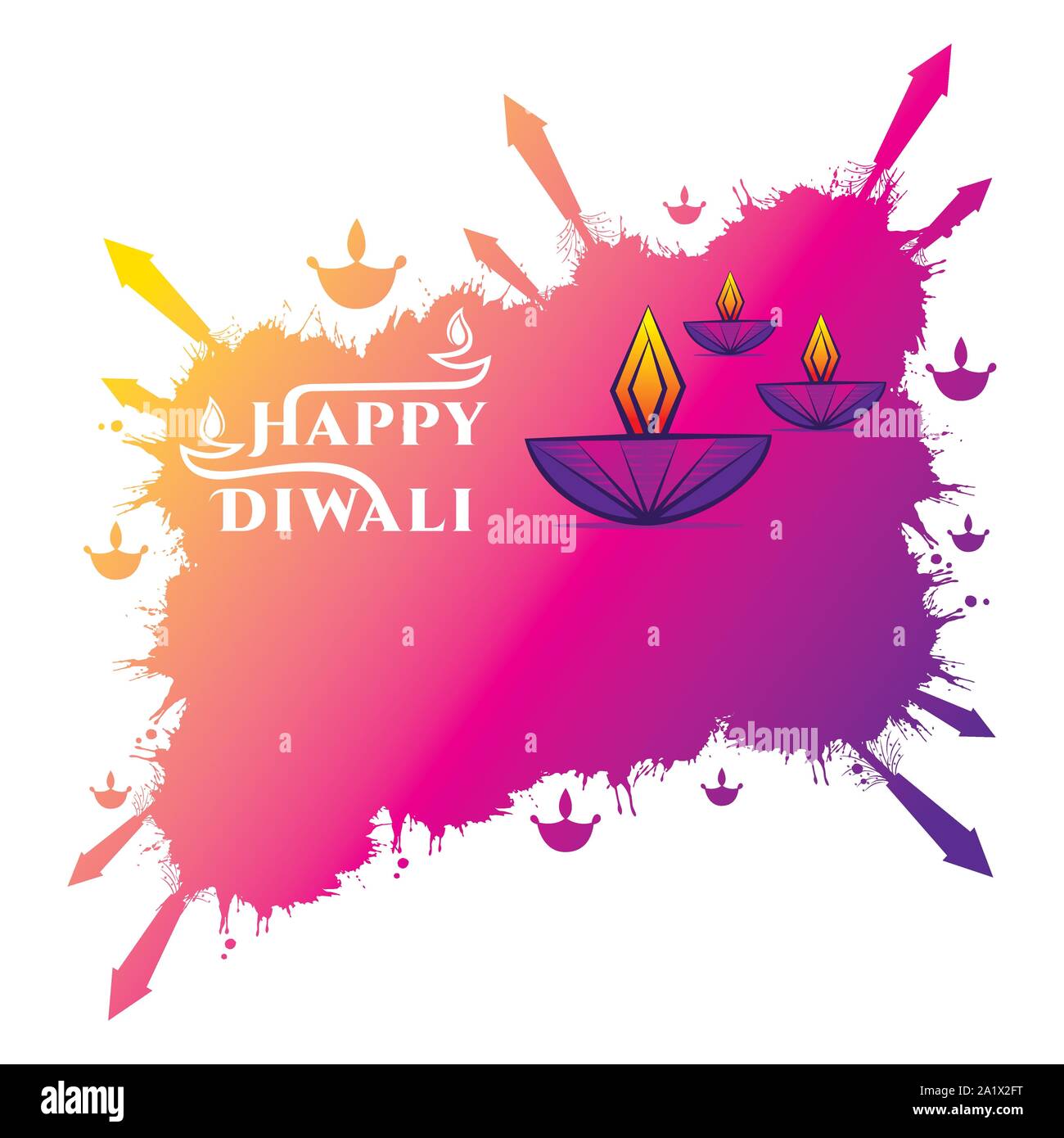 Diwali festival of light in india. creative diwali greeting card design ...