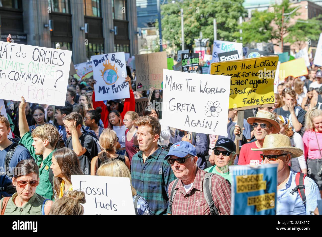 TORONTO, ONTARIO, CANADA - SEPTEMBER 27, 2019: 'Fridays for Future ...