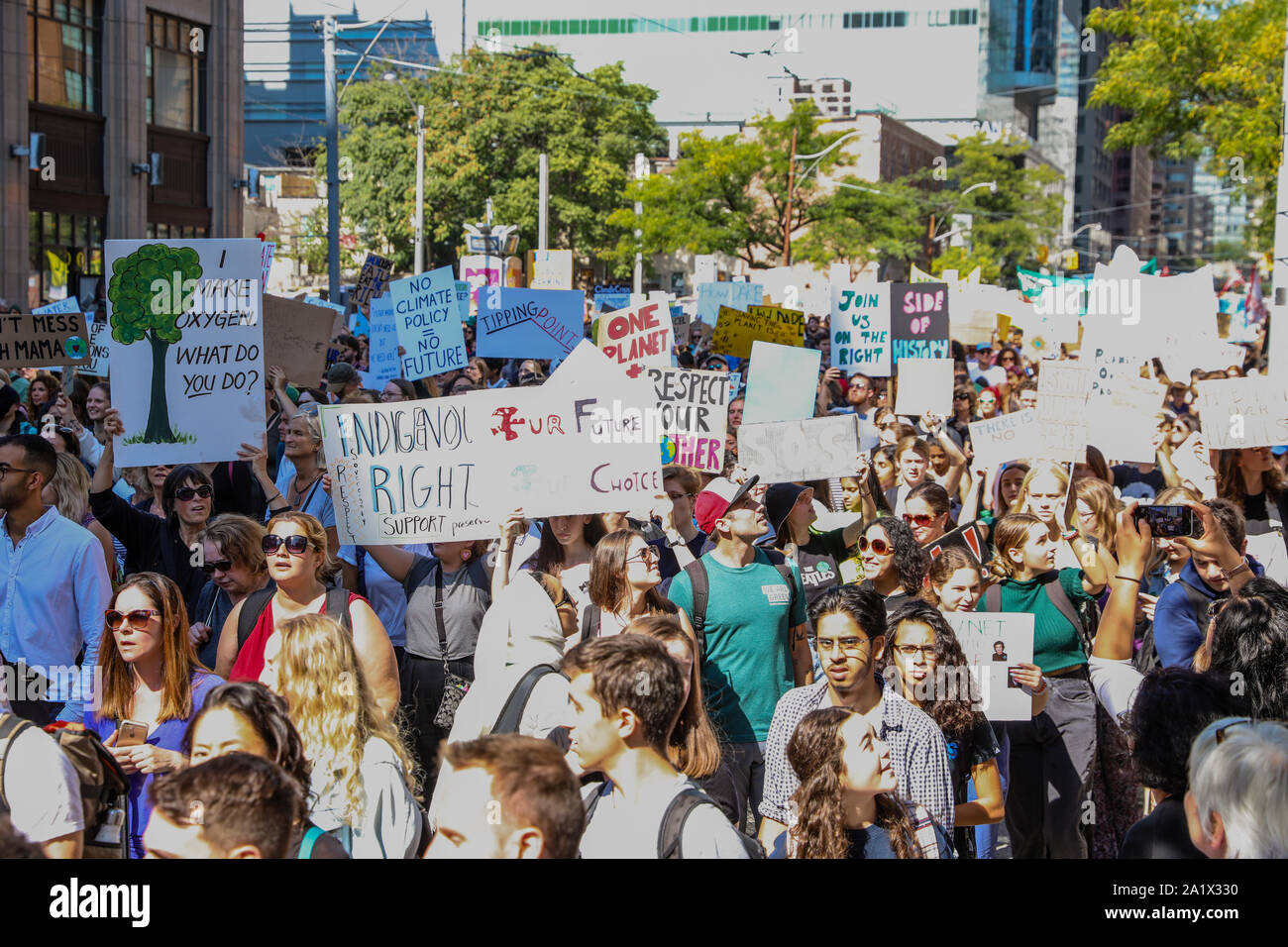TORONTO, ONTARIO, CANADA - SEPTEMBER 27, 2019: 'Fridays for Future ...