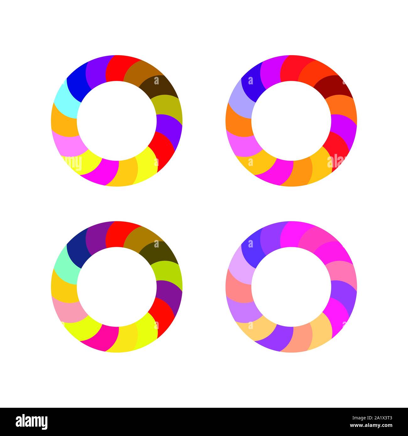 Abstract Colorful Circle Logo Letter O Logo Design Modern Creative O Abstract Vector Font
