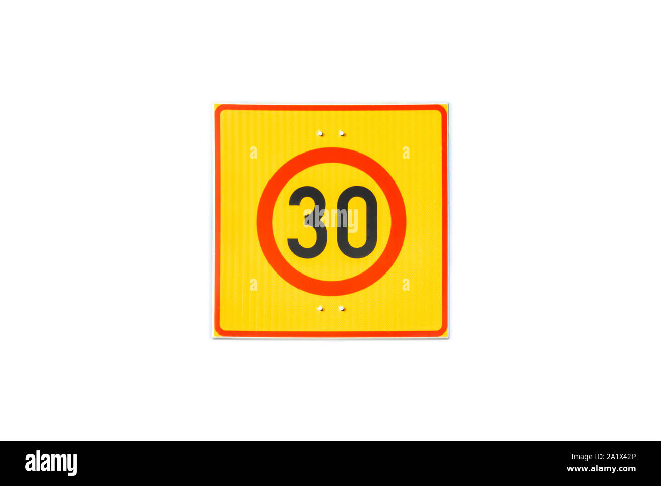 Finnish speed limit sign 30 km h isolated on white background Stock ...