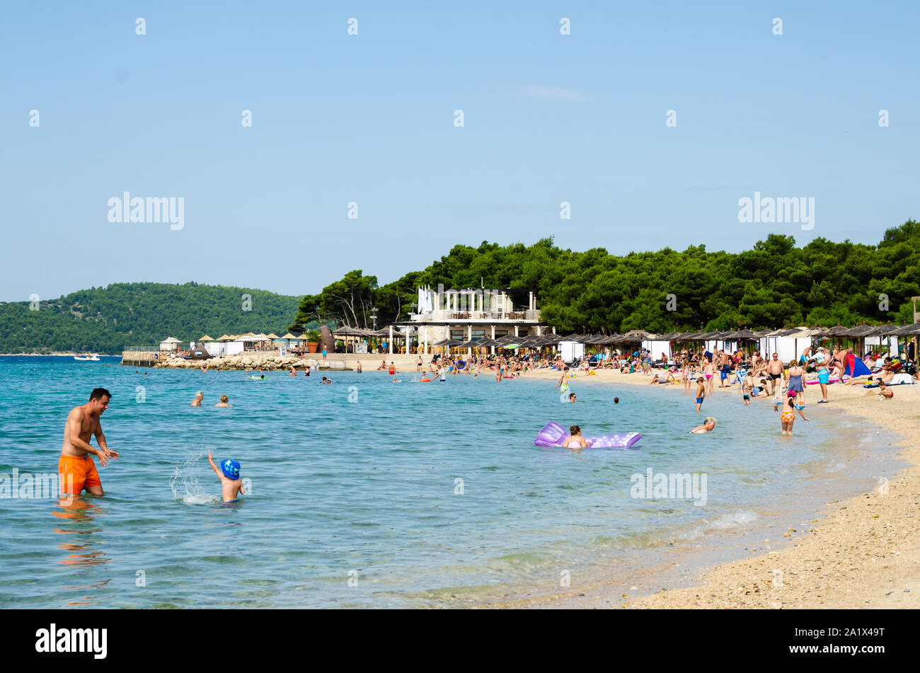 Solaris resort overview of the beach in Sibenik in Croatia full of ...