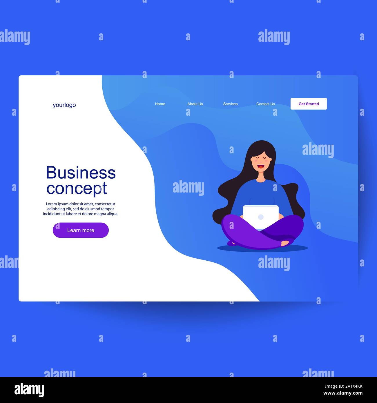 Young developer coding in a project in a computer, sitting cross legged ...