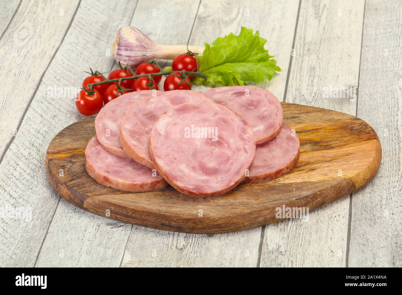 Natural ham made from pork meat Stock Photo - Alamy