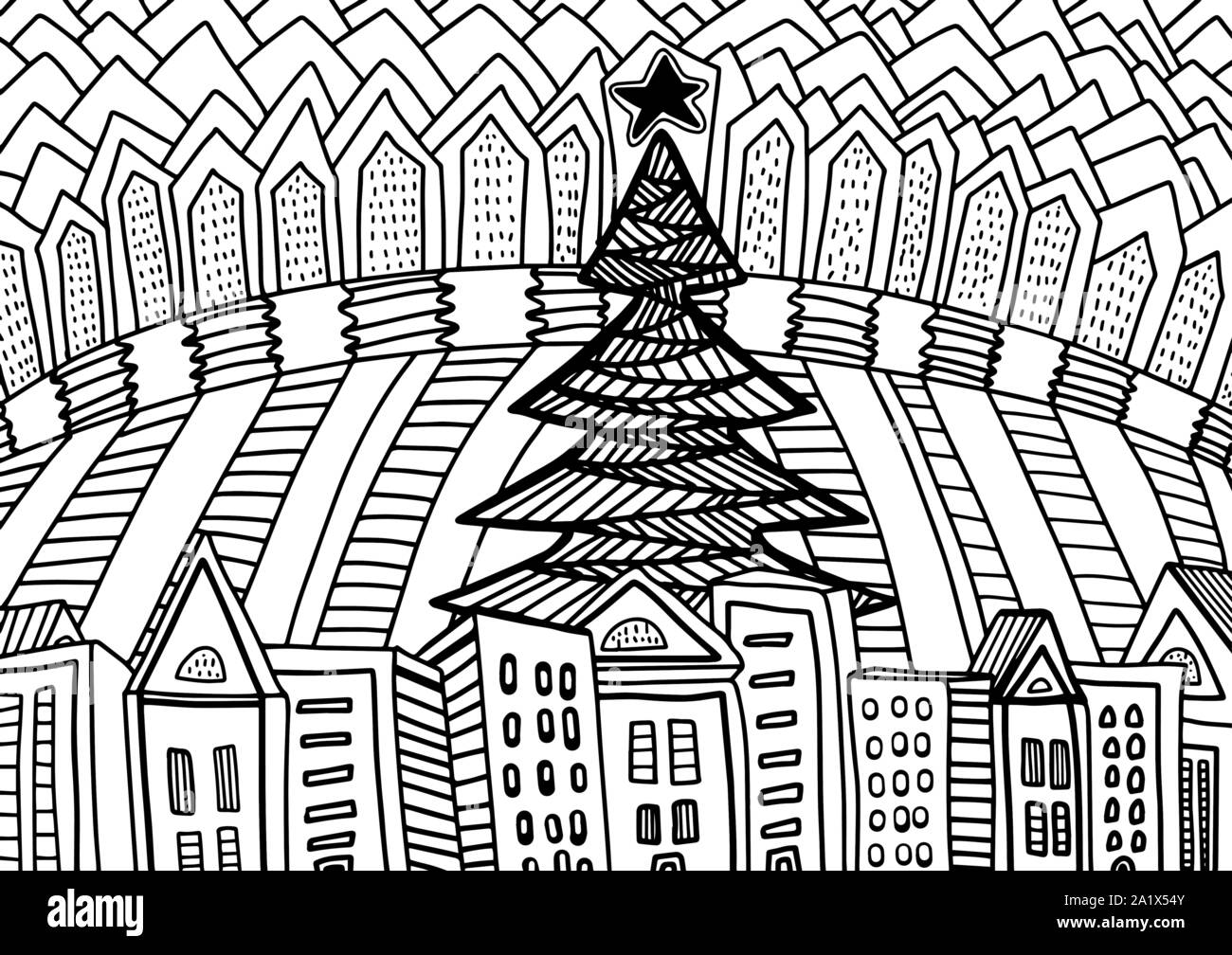 Coloring book for kids and adult. Outline vector illustration isolated ...