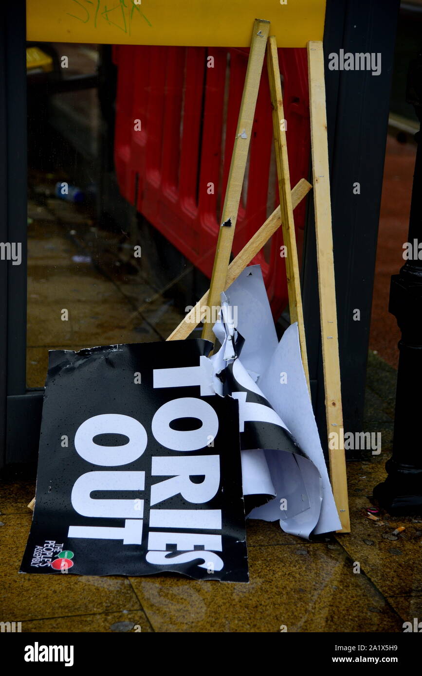 Tories out posters hi-res stock photography and images - Alamy