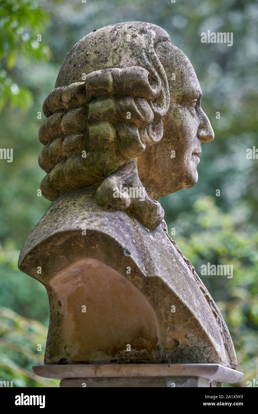 Bust of Carl von Linne Linnaeus the famous botanist Botanical Gardens ...