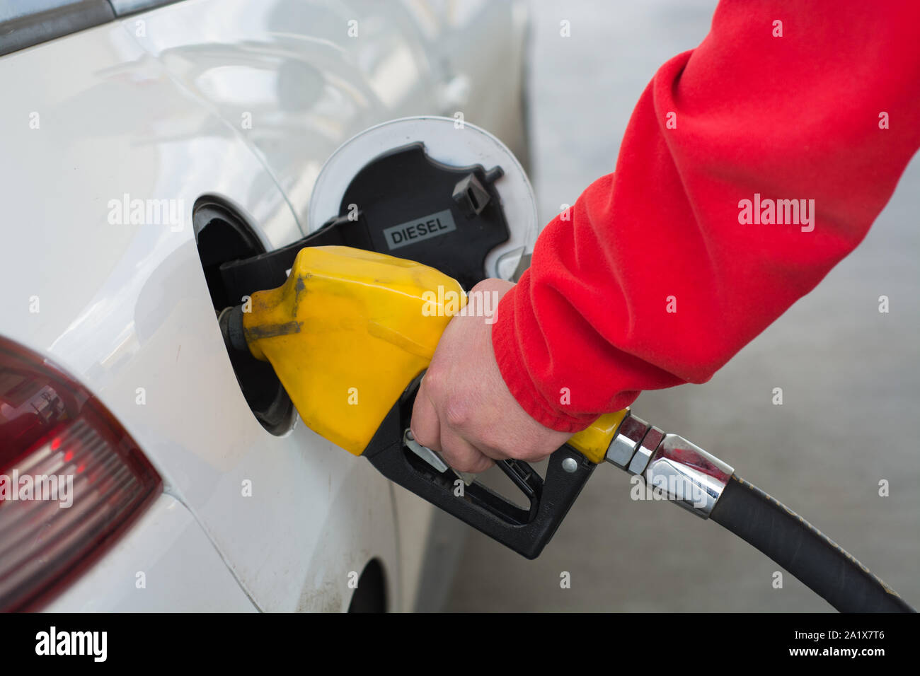 Refueling At Gas Station Stock Photo - Alamy