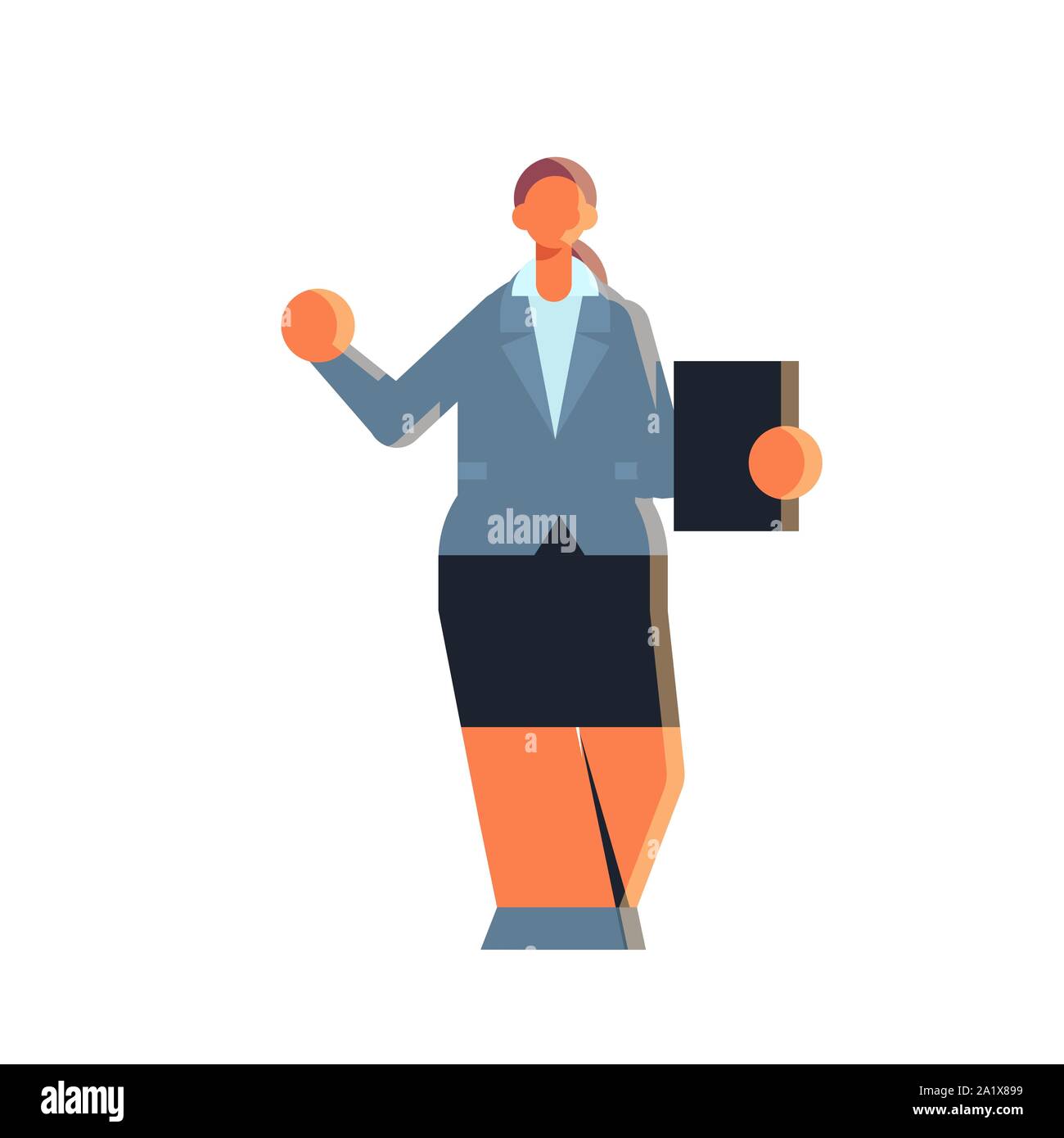 Woman clipboard standing in Stock Vector Images - Alamy