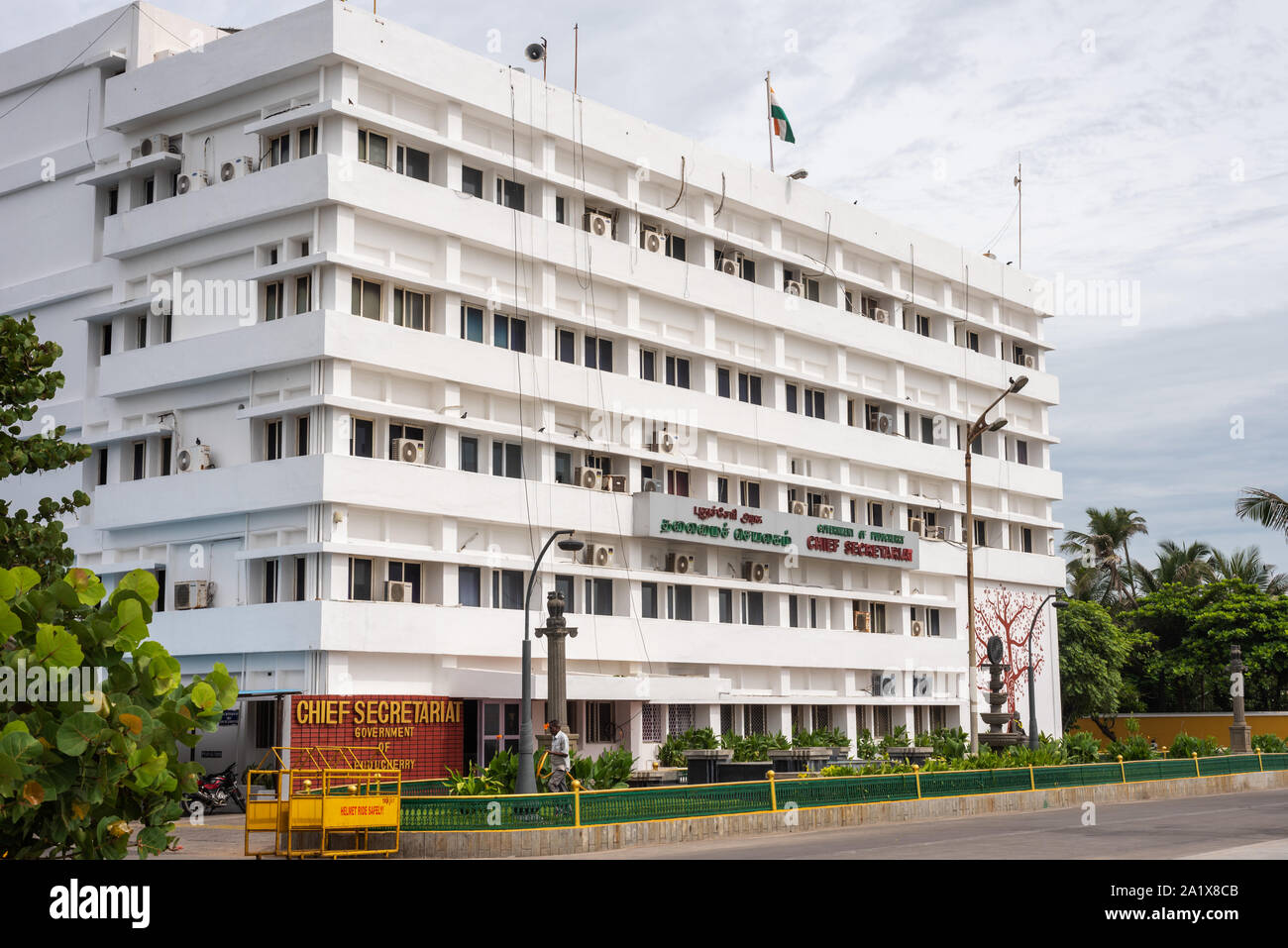 Pondicherry/India- September 4 2019: The Chief Secretariat Building ...
