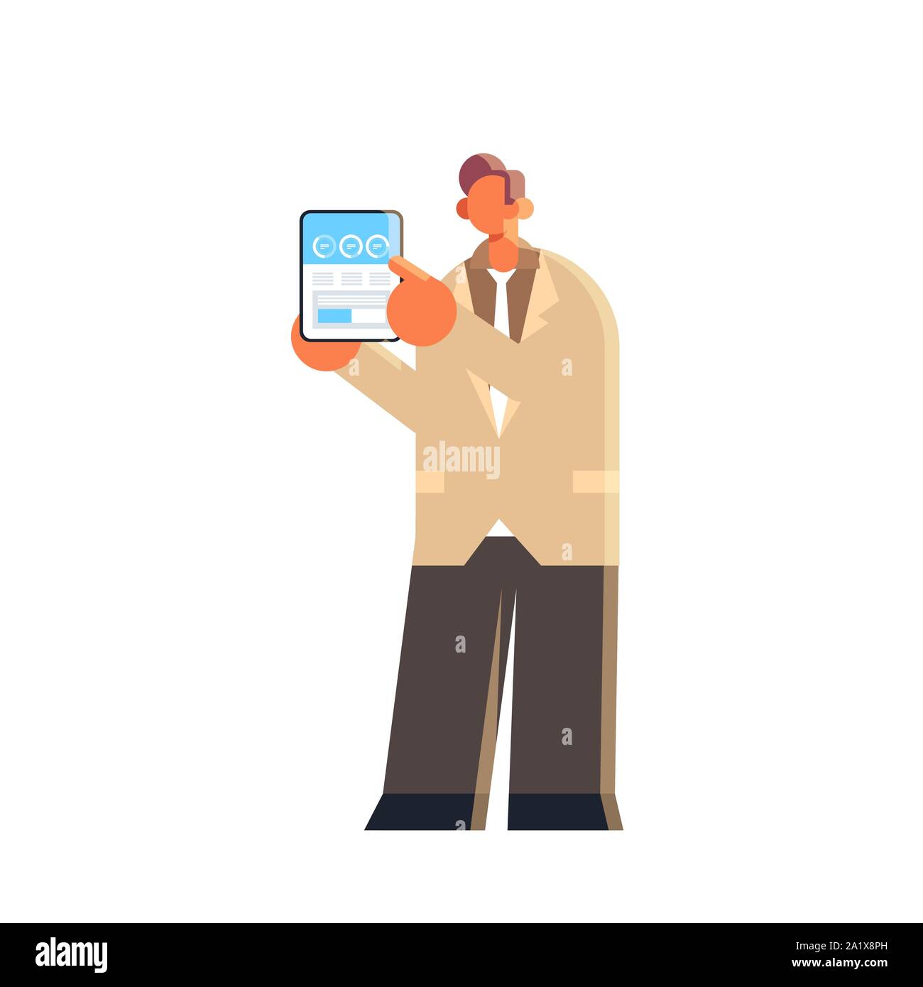 People in office pointing at screen Stock Vector Images - Alamy