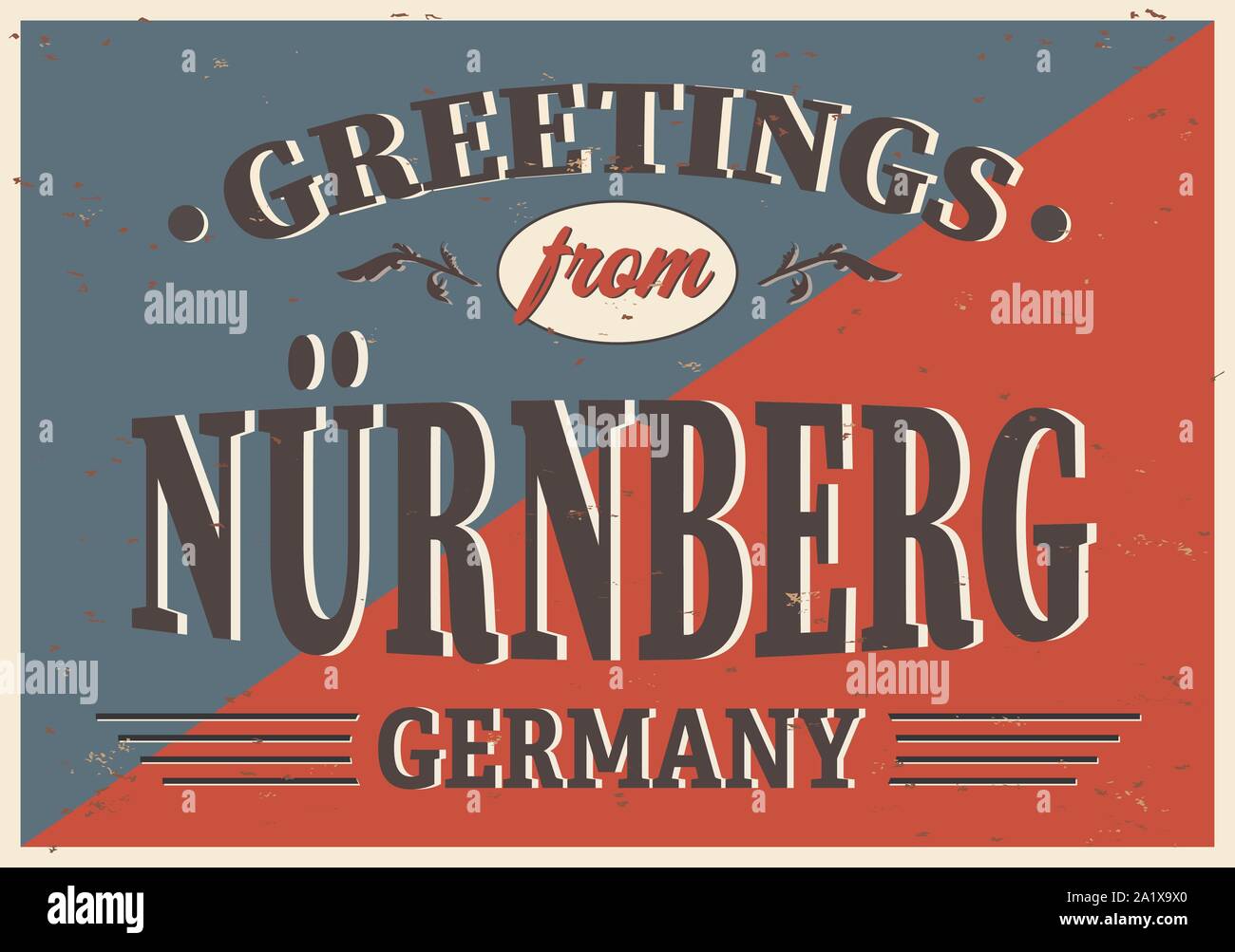 1950s vintage german travel poster Stock Vector Images - Alamy