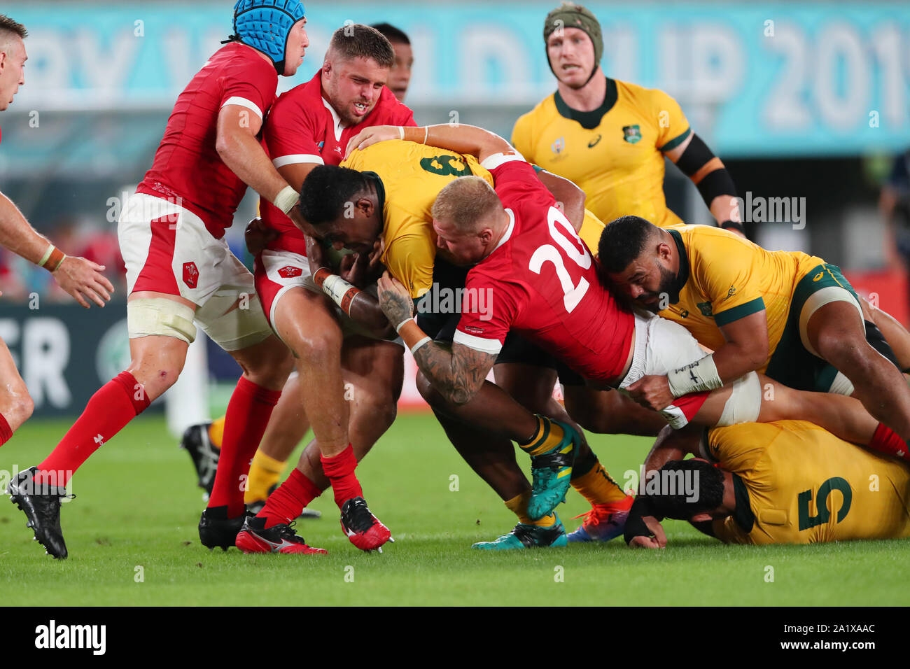 Tokyo, Japan. 29th Sep, 2019. Wales team group (WAL), Australia team ...