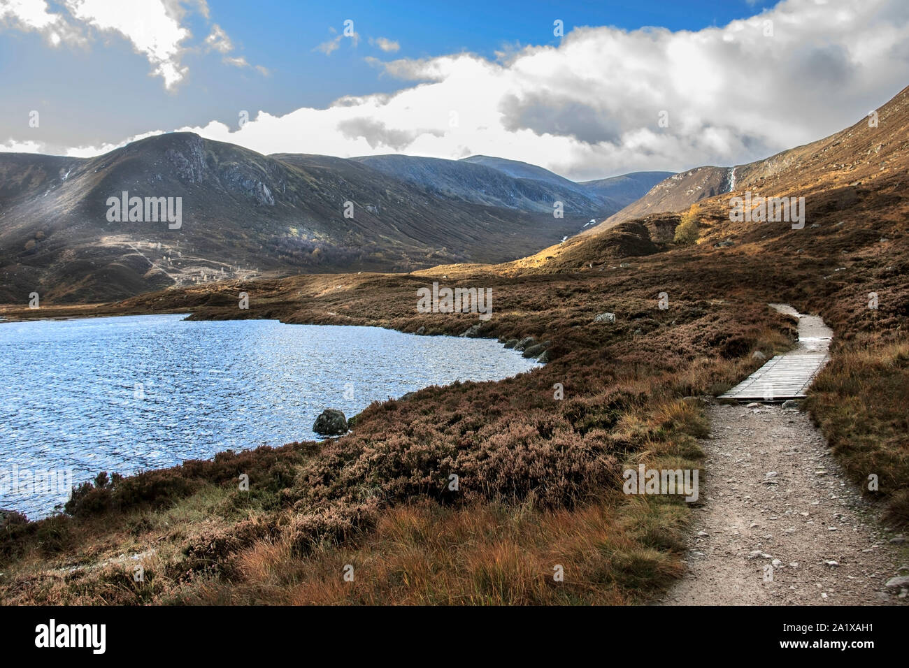 Loch Muick in Royal Deeside. Aberdeenshire, Scotland, UK. Cairngorms ...