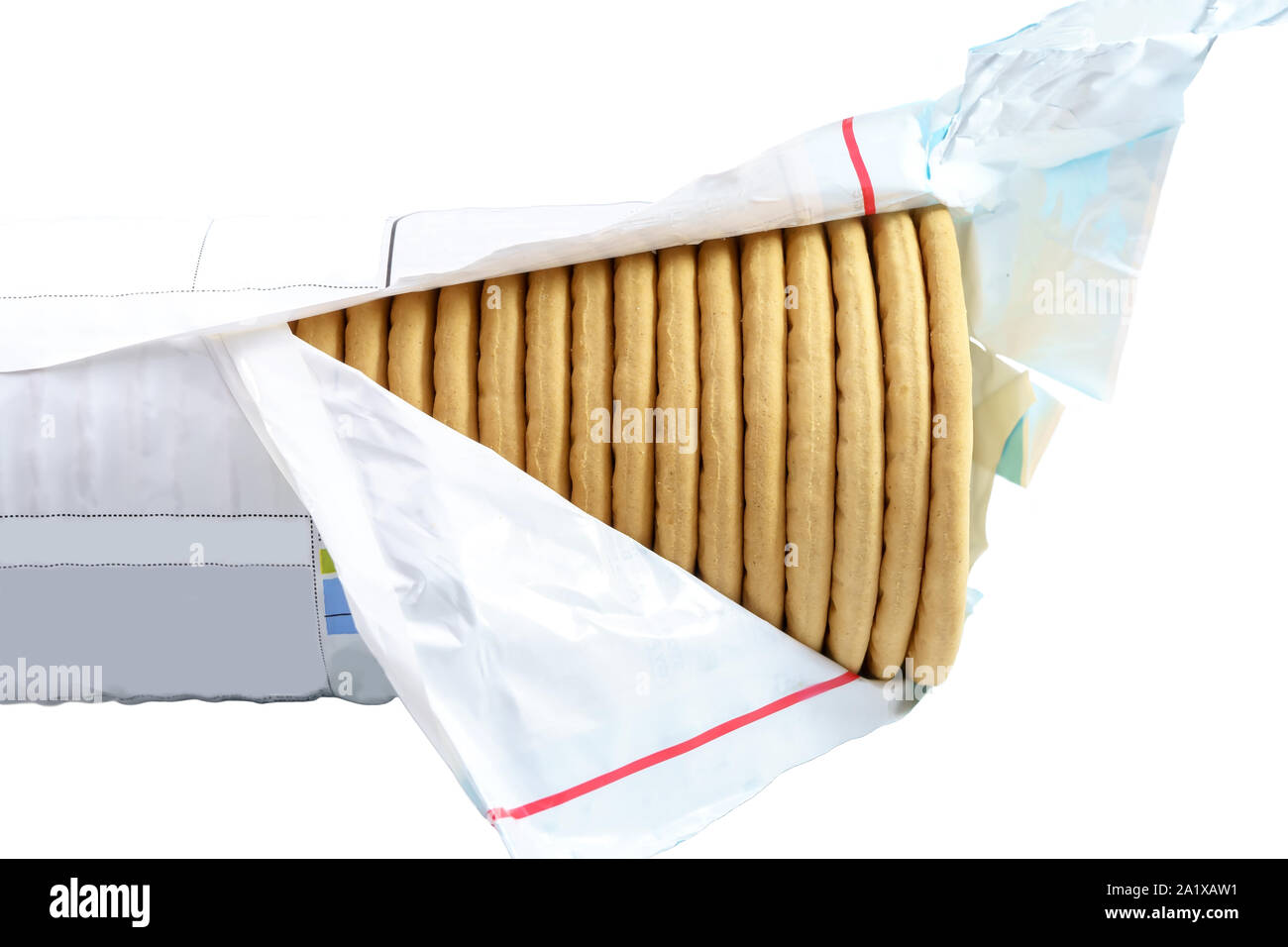 Bread crackers isolated on a white background Stock Photo - Alamy