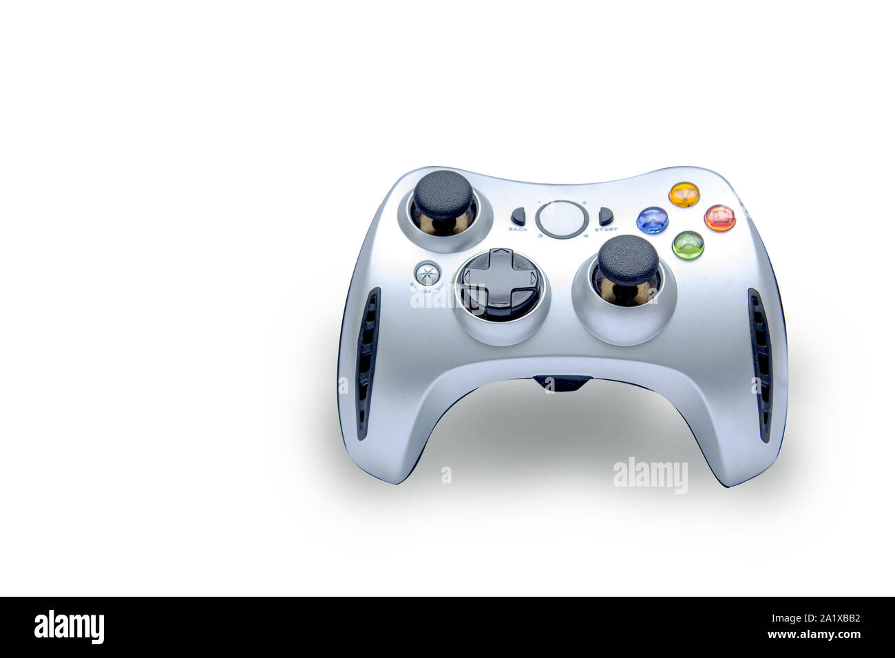 Hand on joystick Cut Out Stock Images & Pictures - Alamy