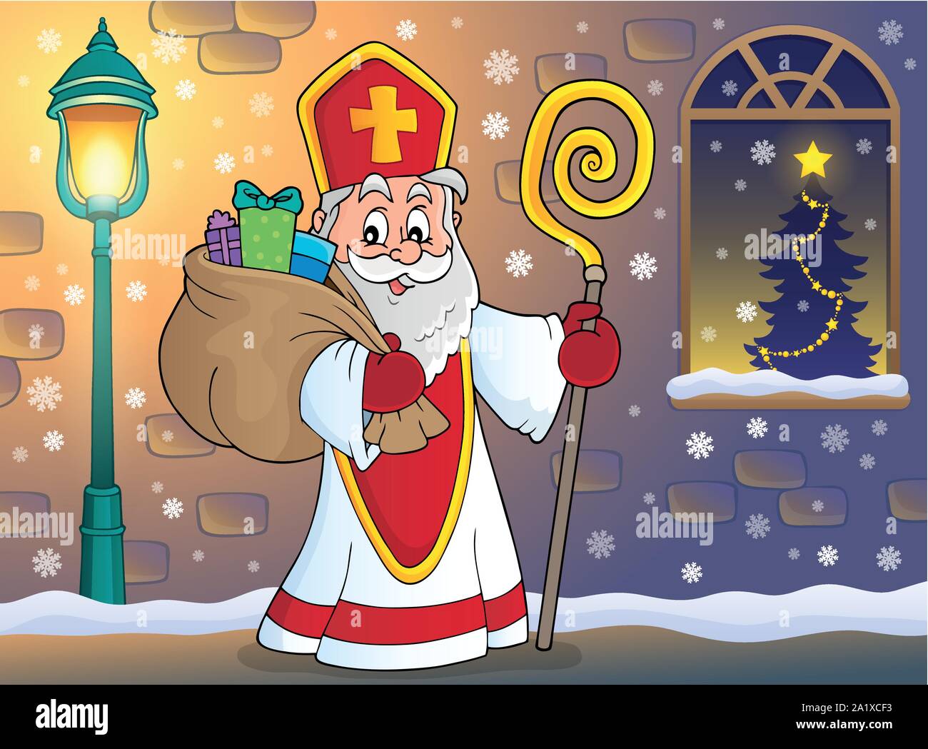 Saint nicolas window Stock Vector Images - Alamy