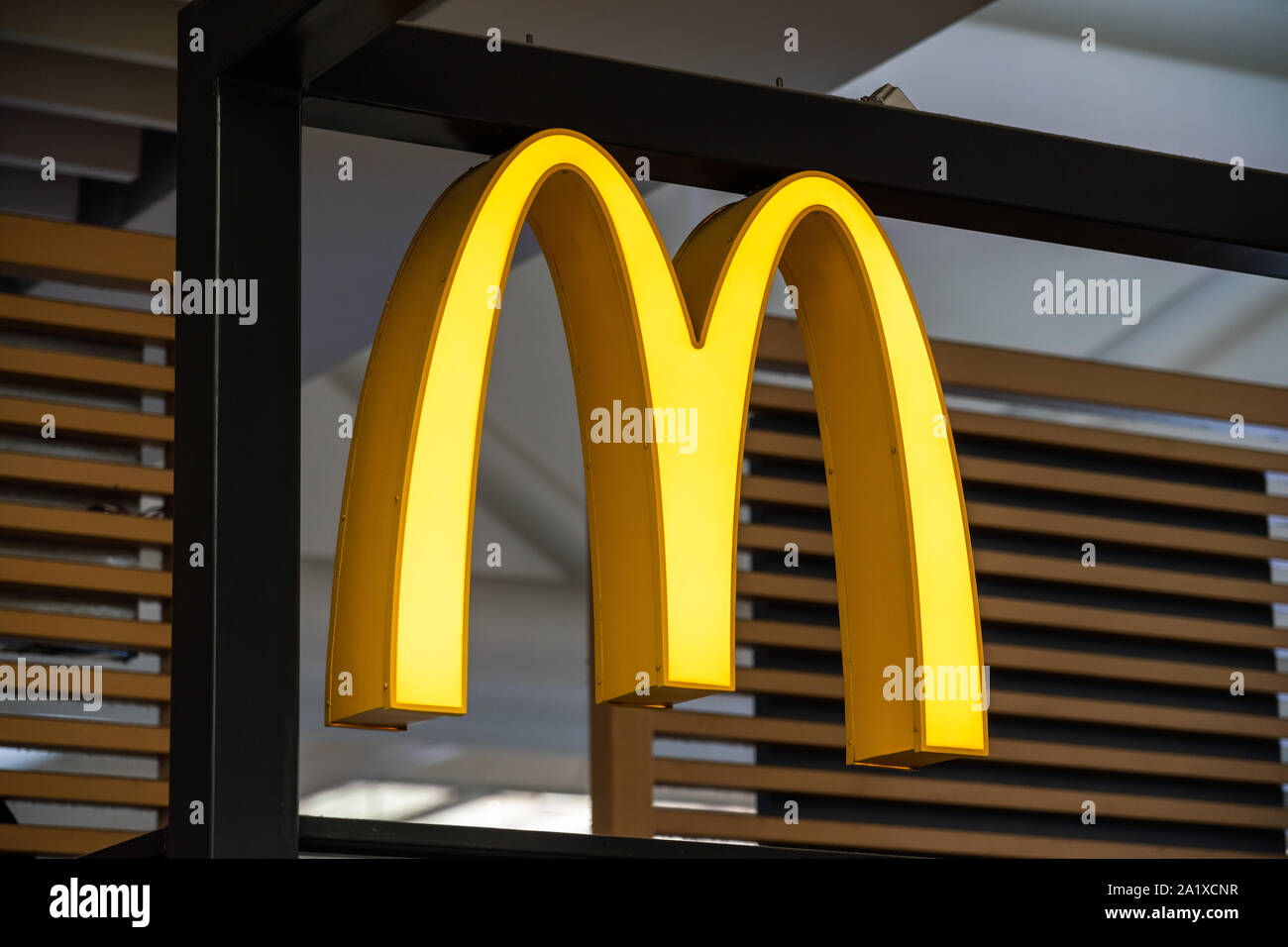 American fast food company McDonald's logo seen in Shanghai Hongqiao ...