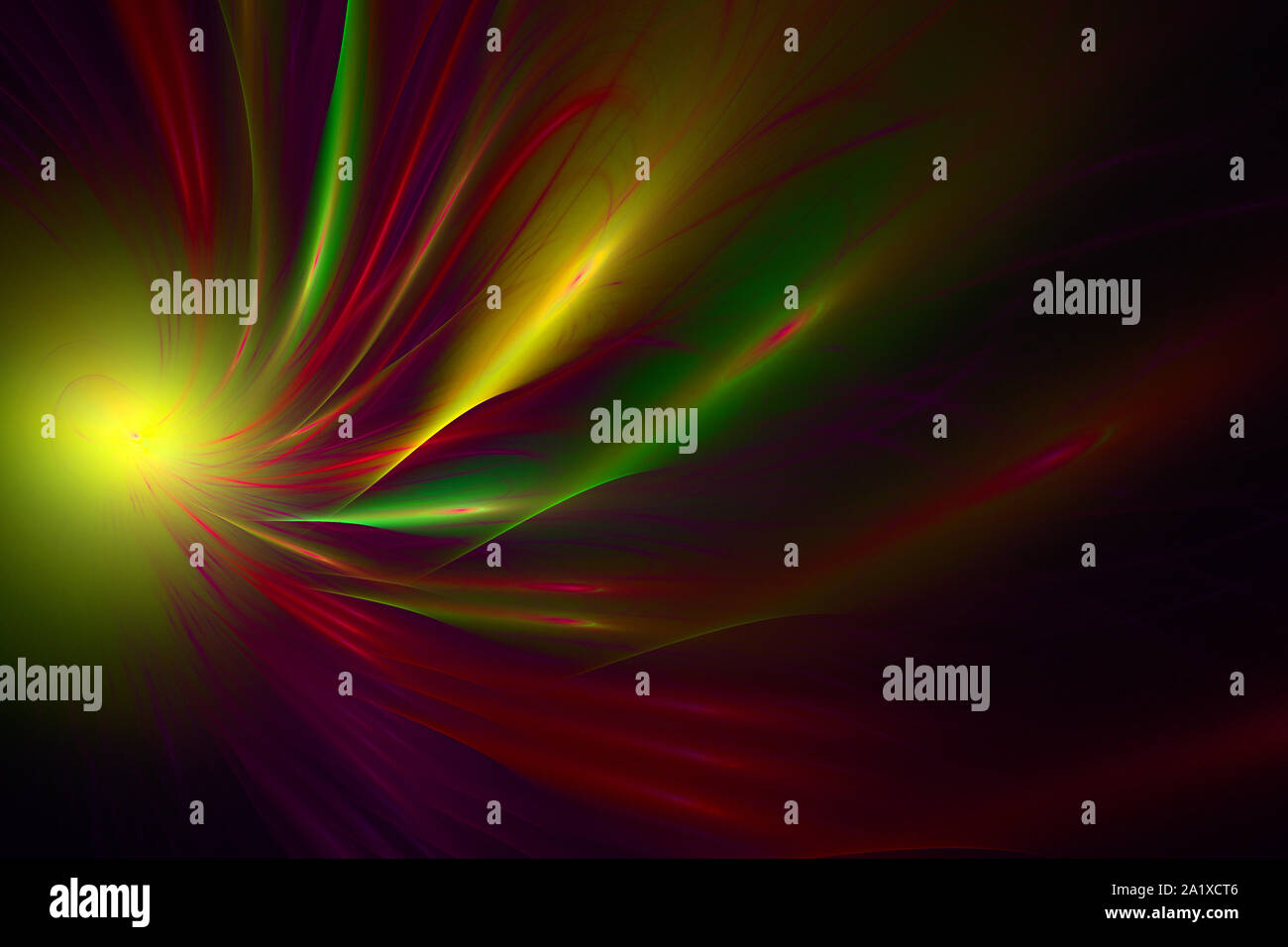 Fractal image: fancy abstract drawing, black background Stock Photo - Alamy