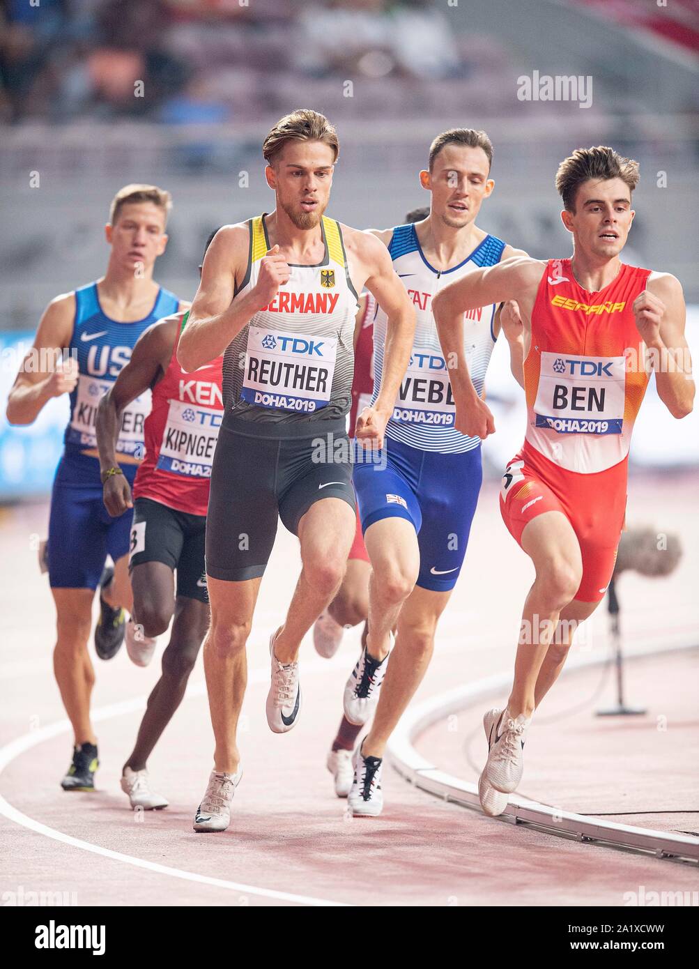 Marc REUTHER (Germany) Action in the field, r. Adrian Ben (ESP), 800m ...