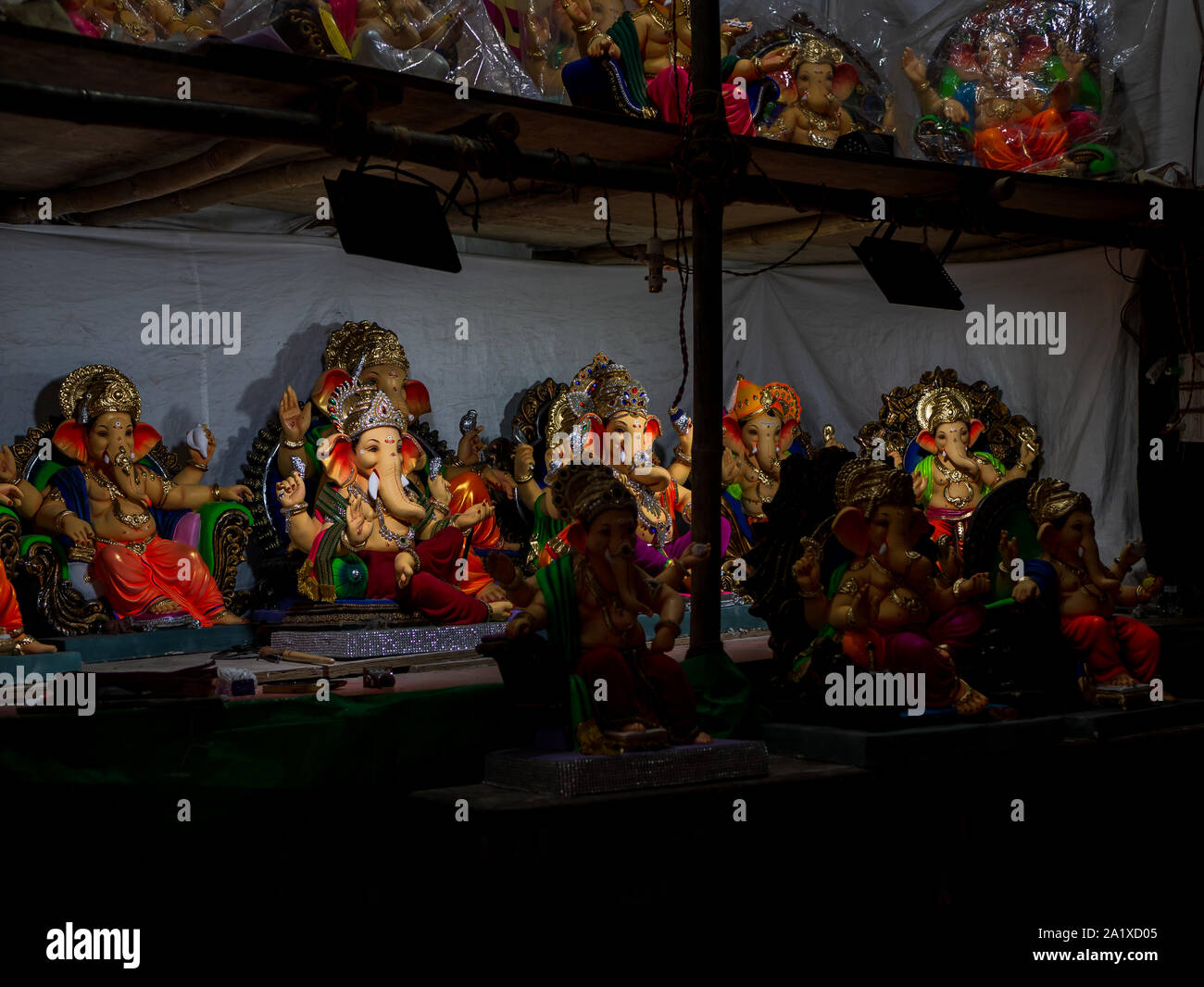 Statue of Lord Ganesha ready for Ganesh festival Stock Photo - Alamy