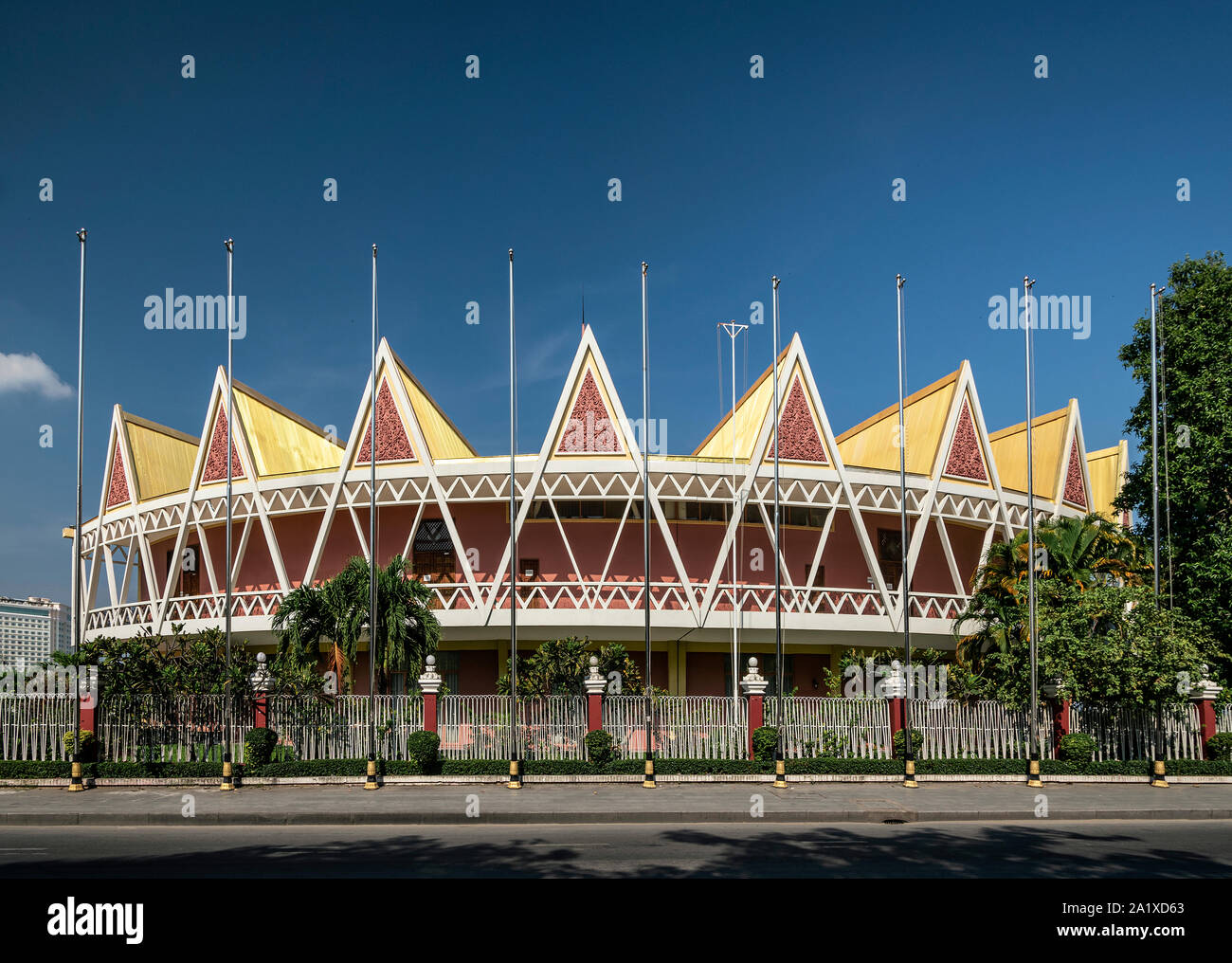 Chaktomuk Conference Hall architecture landmark building in phnom penh ...