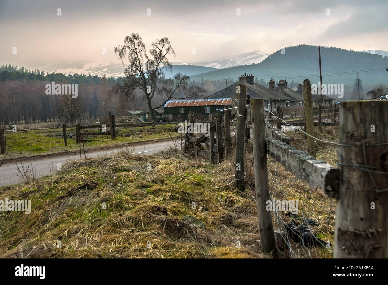 Scottish rural landscape. Braemar, Aberdeenshire, Scotland, UK. Royal ...