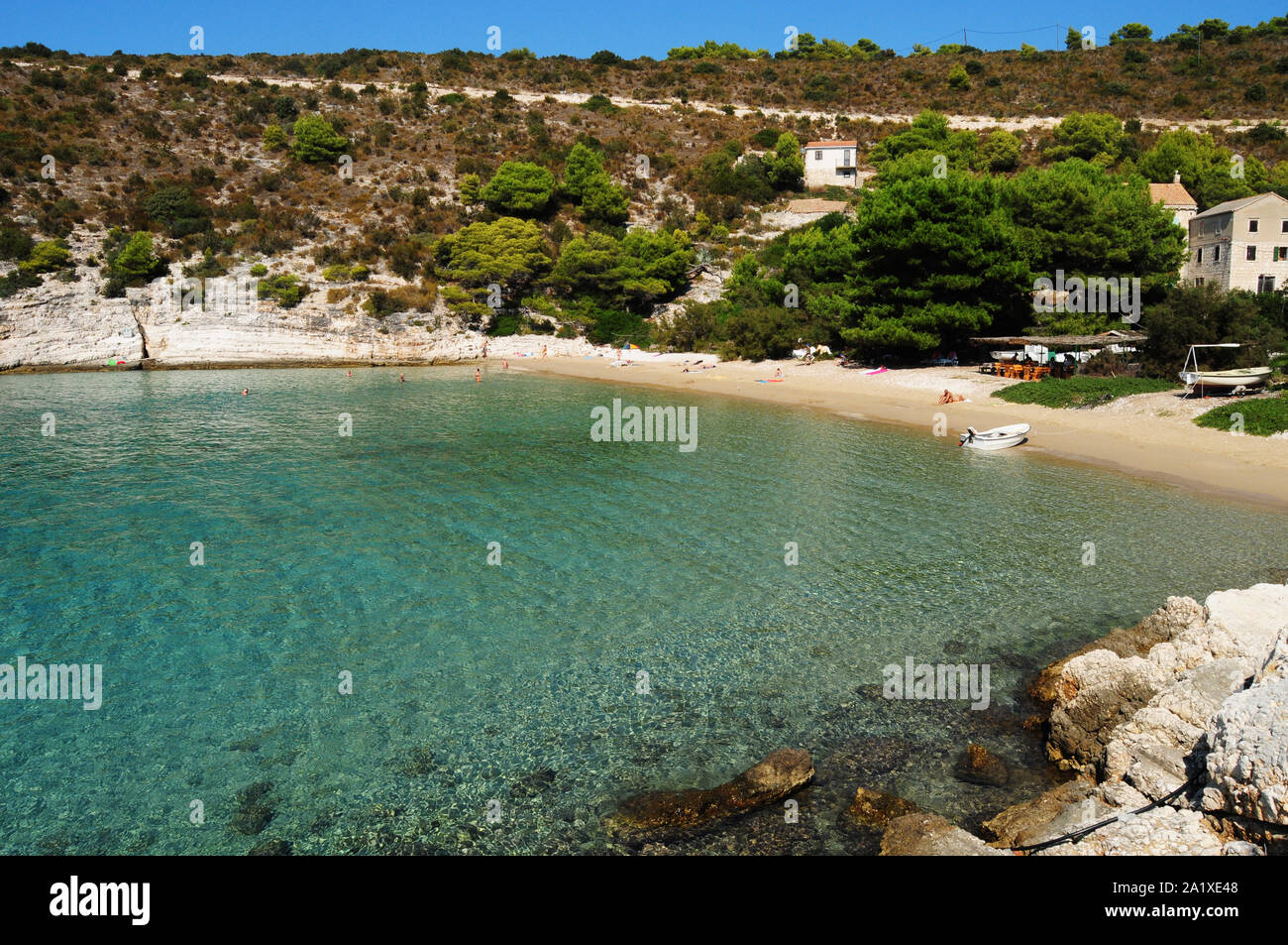 Croatian Beach landscape, Vis Island, Croatia Stock Photo - Alamy