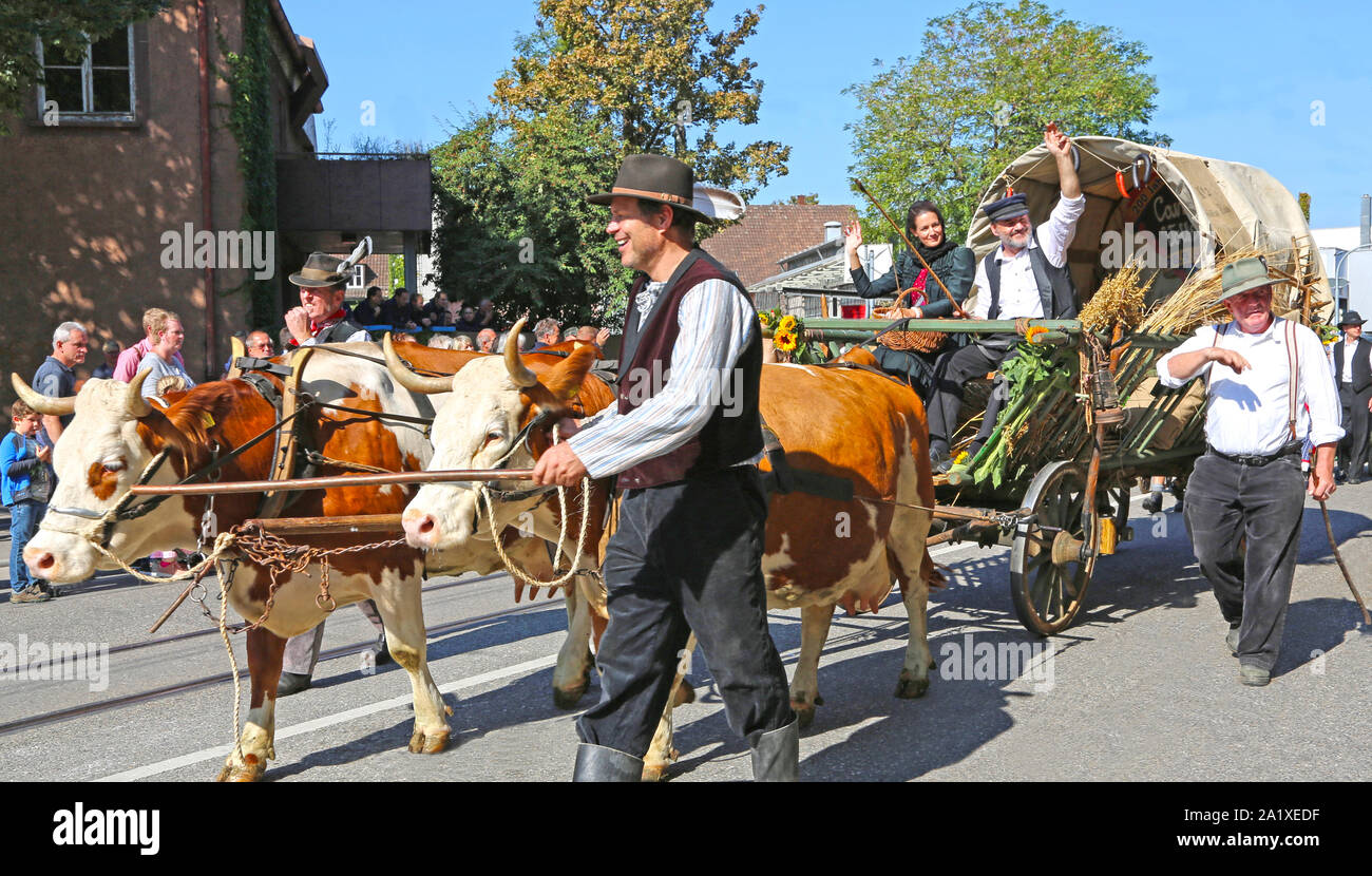 Stuttgart, Germany-September 30, 2018: beer festival, festive ...