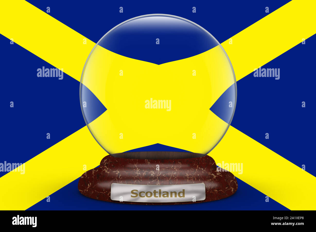 Flag of Scotland on a snow globe background Stock Photo - Alamy