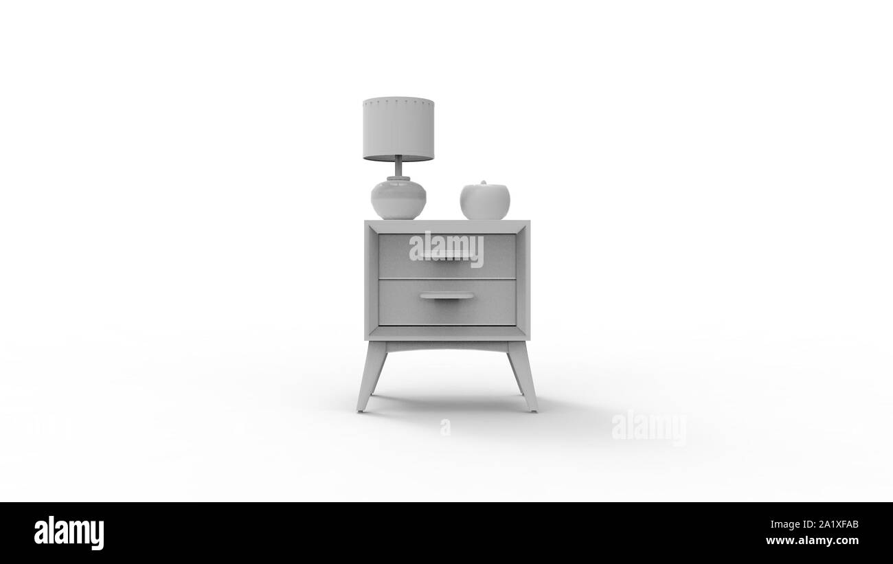 3d rendering of a dresser isolated in white studio background Stock ...