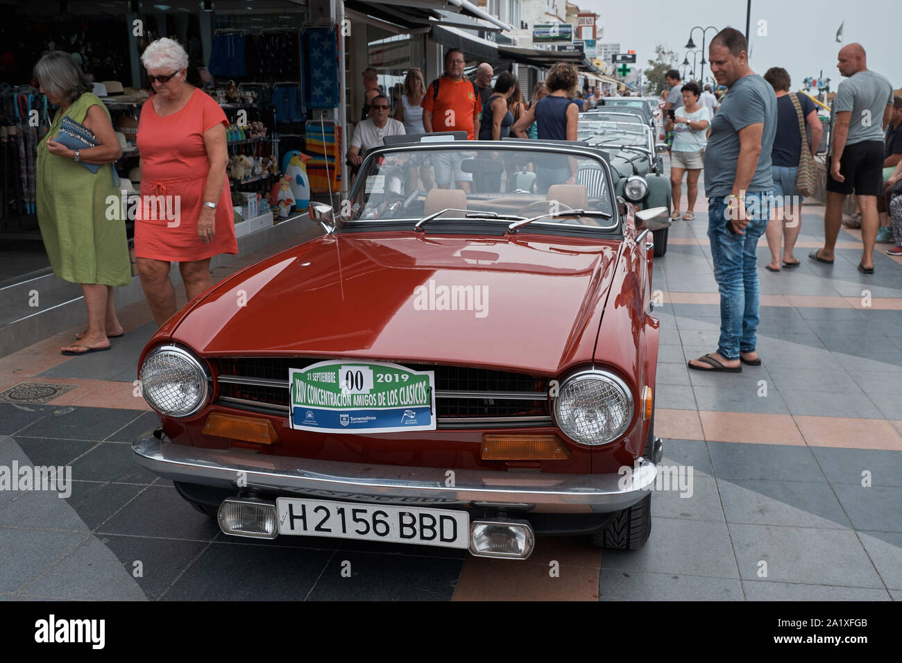 Triumph TR6. Classic car meeting in Torremolinos, Málaga, Spain Stock ...