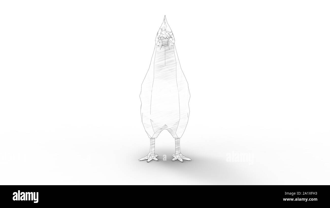 3d rendering of a chicken isolated in white background Stock Photo - Alamy