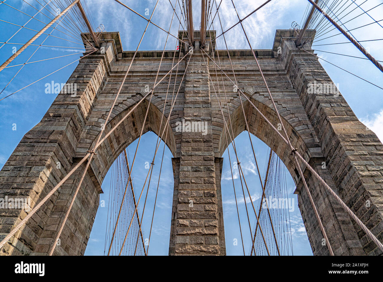 manhattan bridge view from dumbo panorama Stock Photo - Alamy