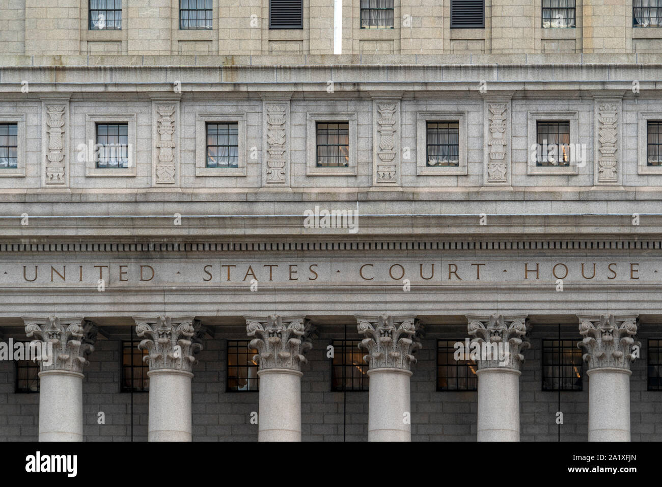 united states court house in new york city usa facade Stock Photo - Alamy