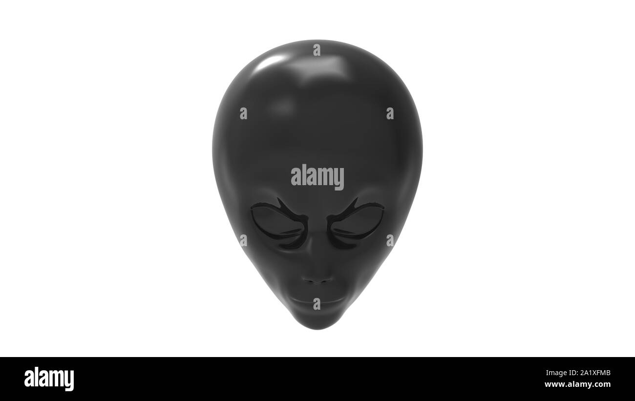 3d rendering of an alien face isolated in white background Stock Photo ...