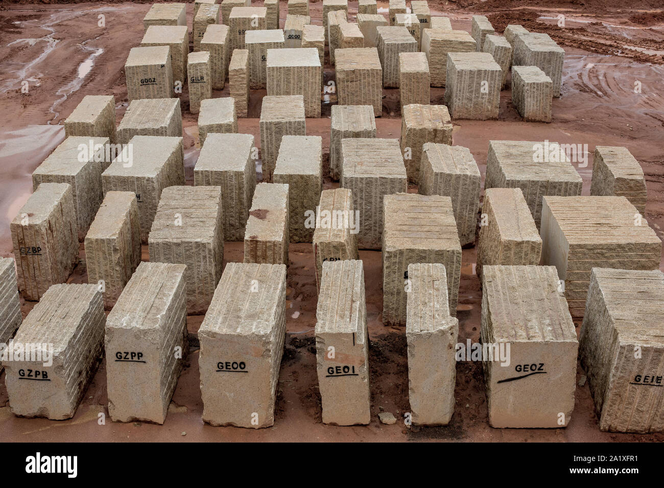 Padre Paraíso, Minas Gerais, Brazil - January 18, 2016: Granite mine ...