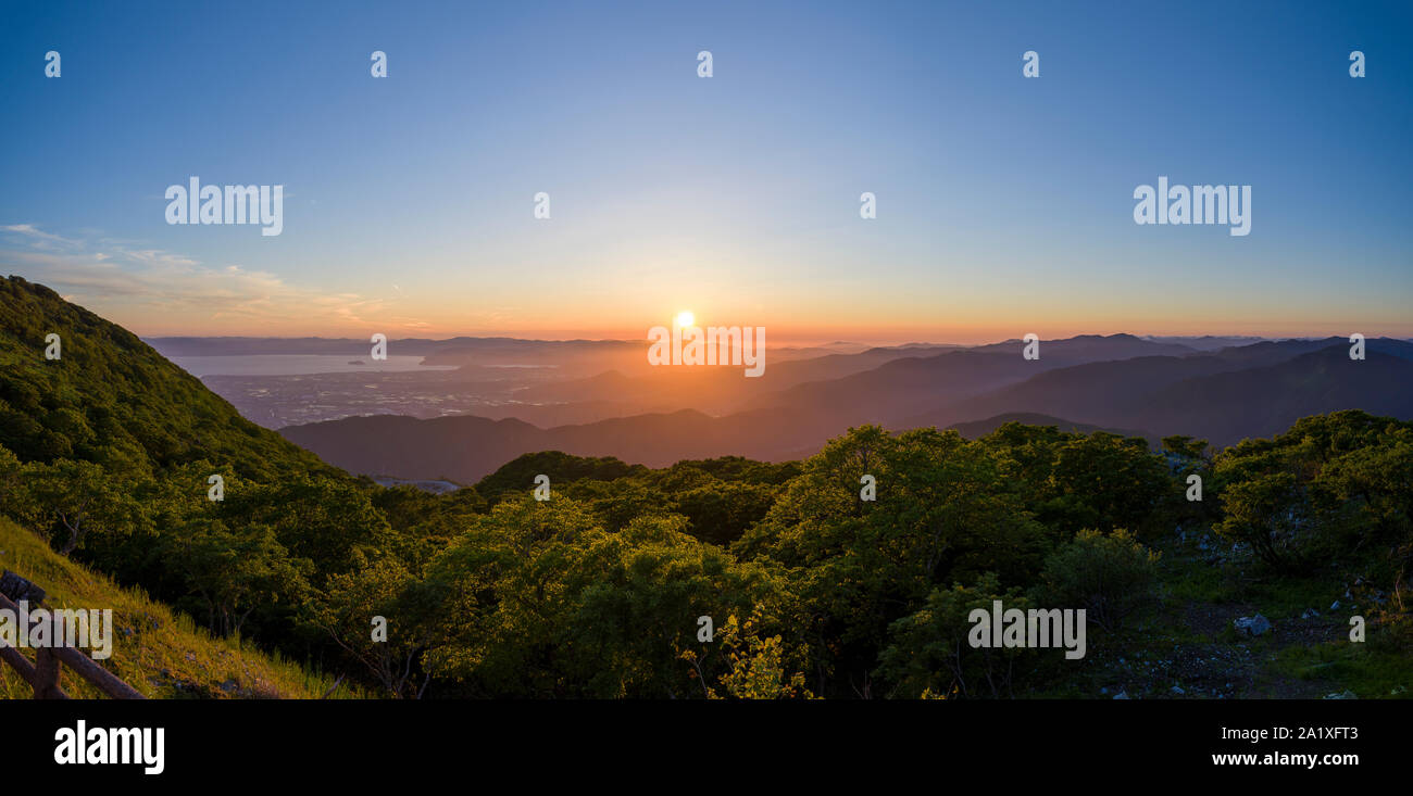 Sunset at Mount Ibuki, Japan Stock Photo - Alamy