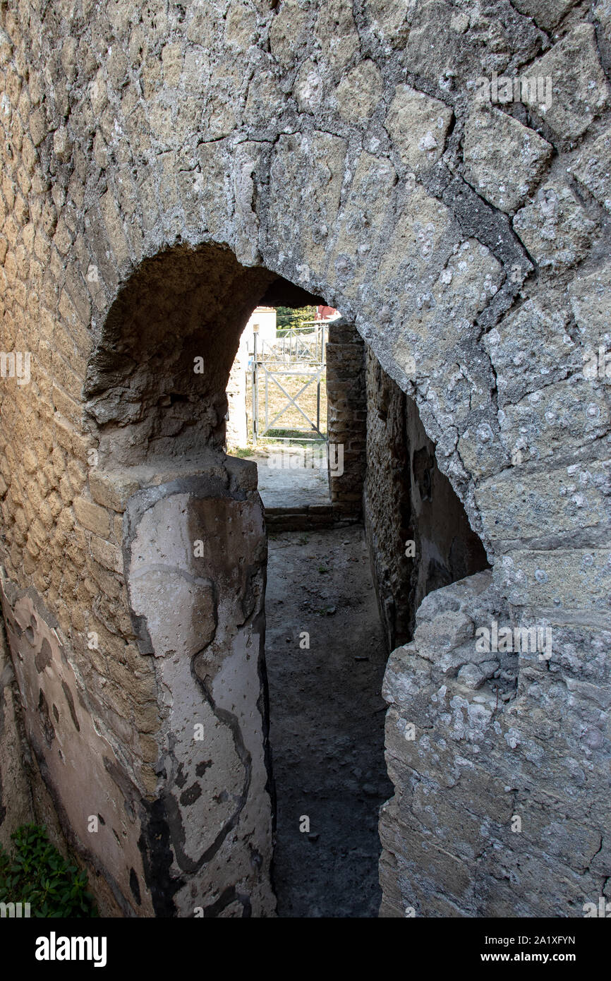 Bacoli, Naples, Italy. 20 August 2019. The ancient Roman city, with its ...