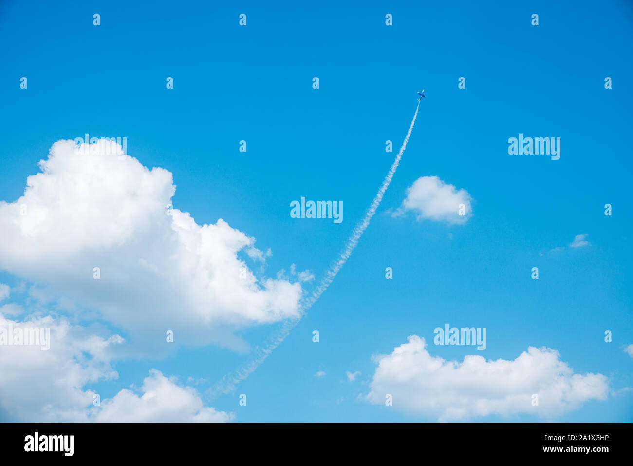 The plane makes a maneuver. Airplane in the sky - Passenger Airliner ...