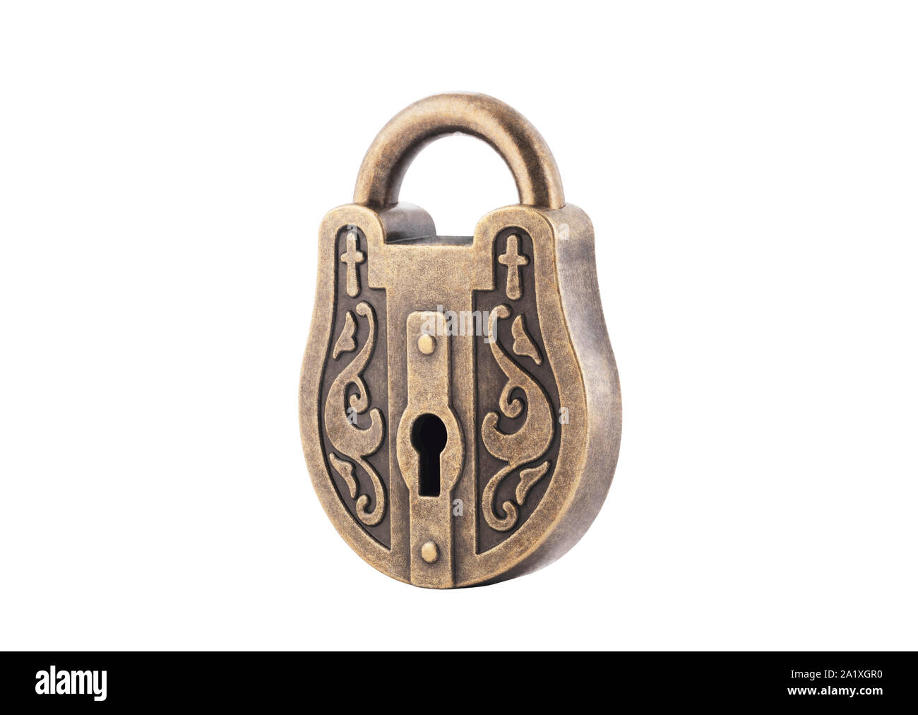 Antique padlock Cut Out Stock Images & Pictures - Alamy