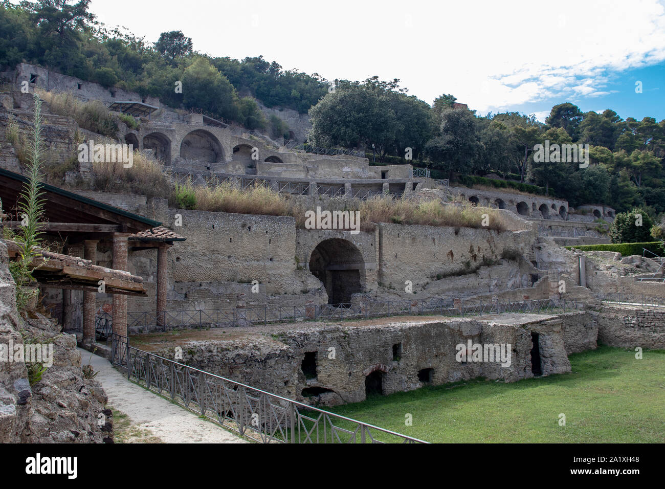 Bacoli, Naples, Italy. 20 August 2019. The ancient Roman city, with its ...