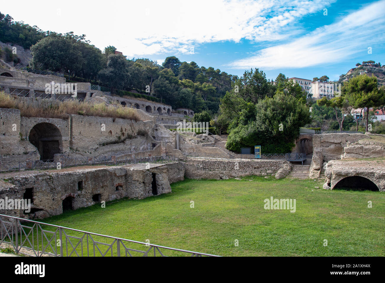 Bacoli, Naples, Italy. 20 August 2019. The ancient Roman city, with its ...