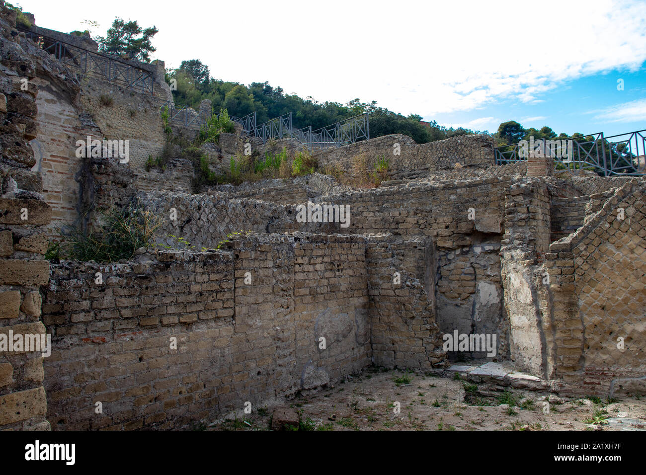 Bacoli, Naples, Italy. 20 August 2019. The ancient Roman city, with its ...